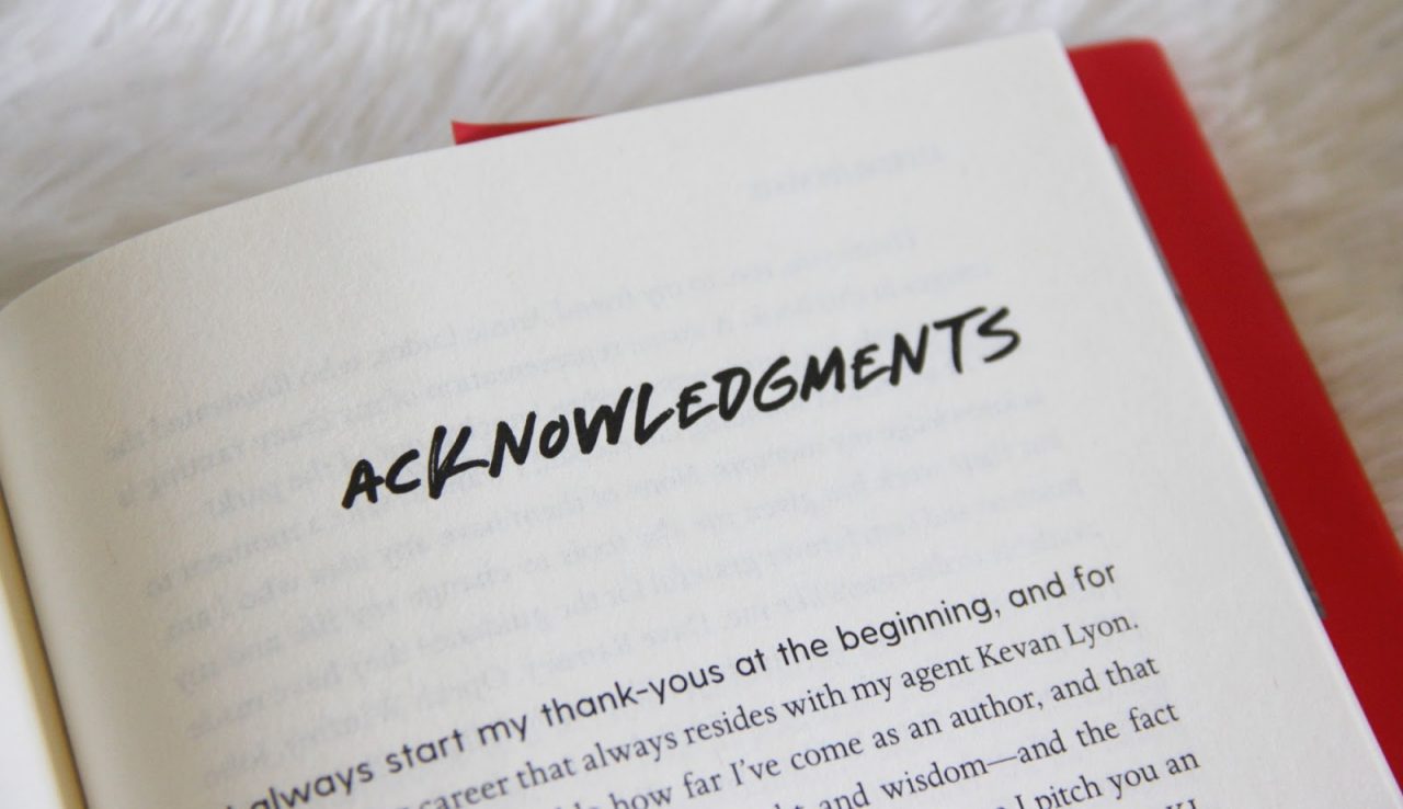 Writing Dissertation Acknowledgements